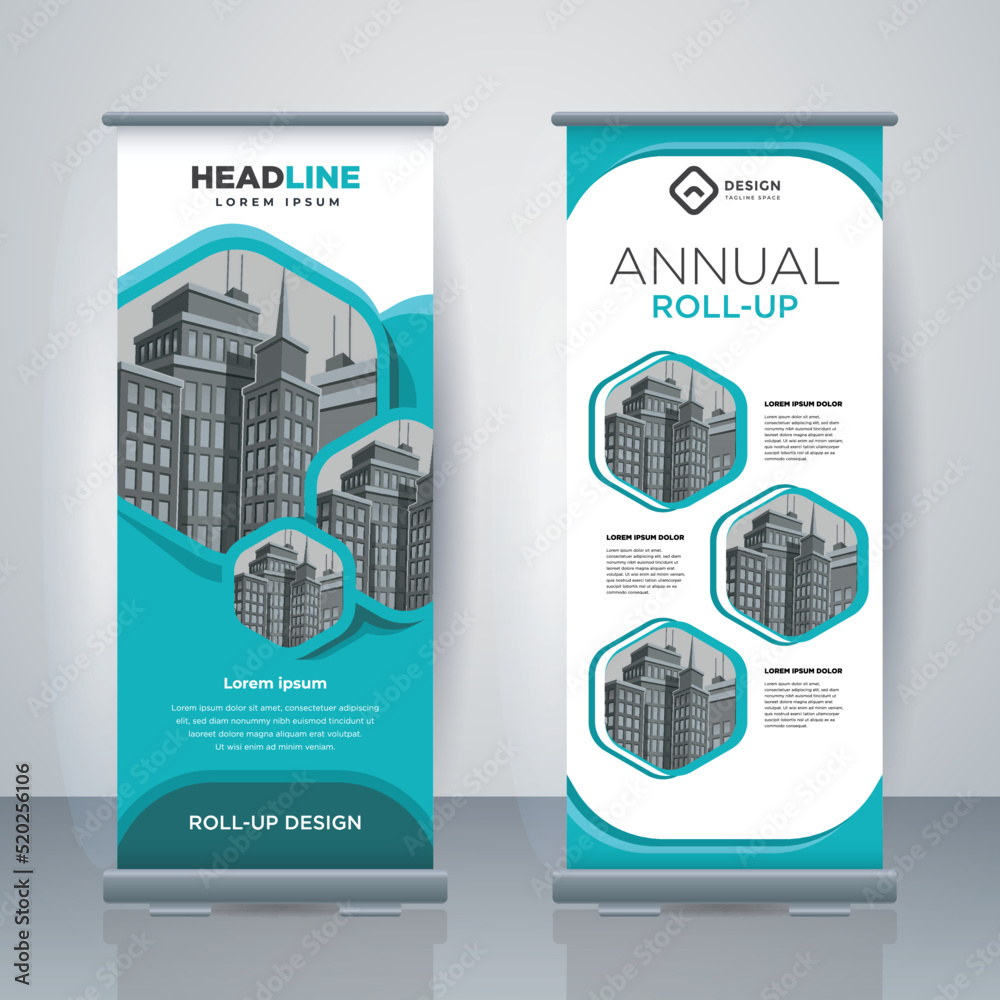 Geometric Business Roll Up. Standee Design. Banner Template ...