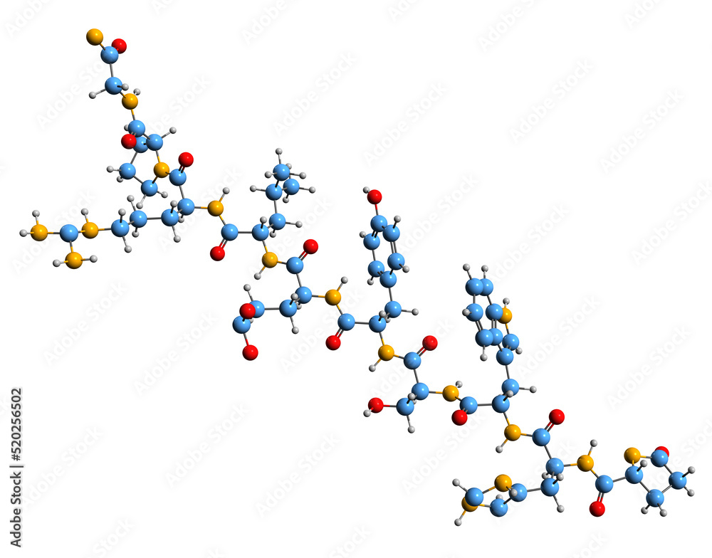 3D image of Gonadotropin-releasing hormone skeletal formula - molecular ...