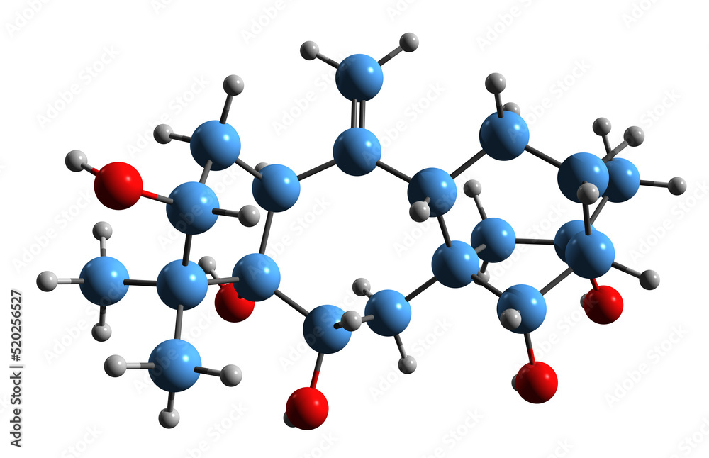 3D image of Grayanotoxin II skeletal formula - molecular chemical ...