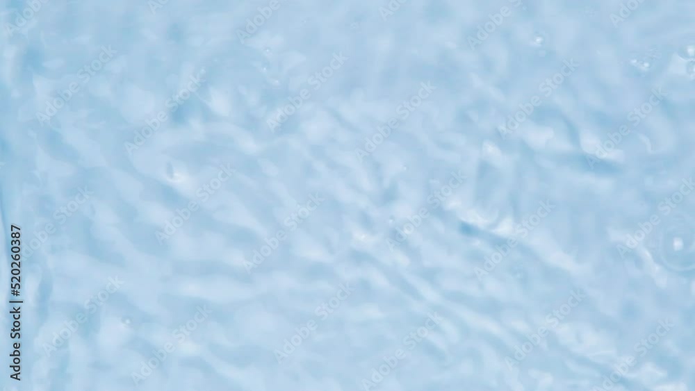 Close up view on Water texture with water drops on the water overlay ...