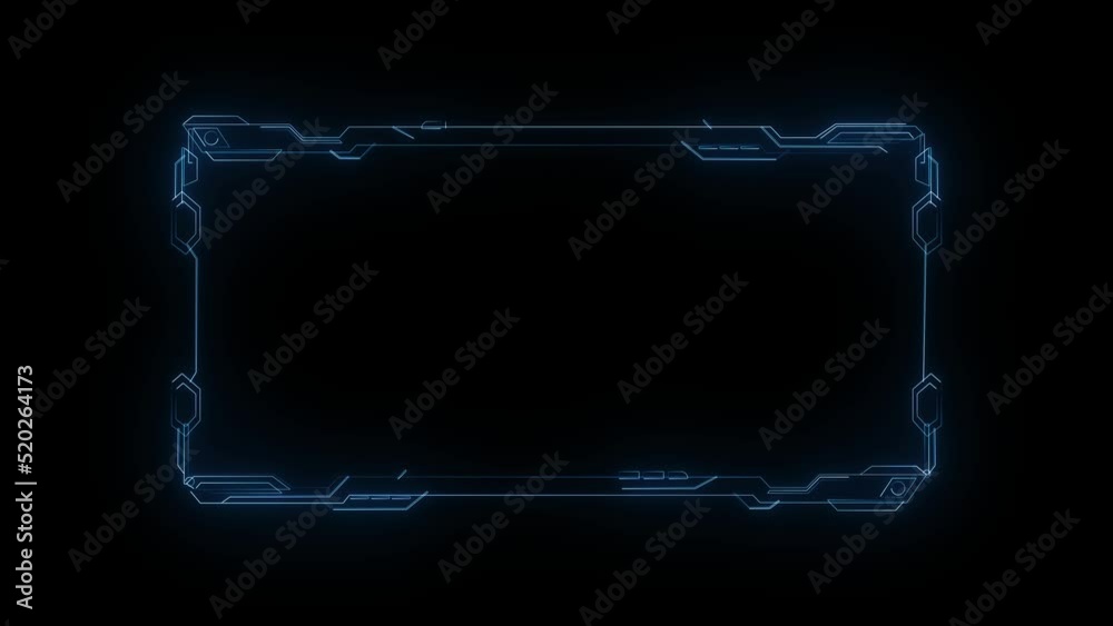 Hud Frame Digital Technology Plexus Lines, Technology HUD template ...