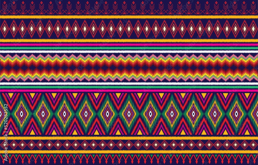 Bright seamless aztec pattern with indian traditional elements. Ruby ...