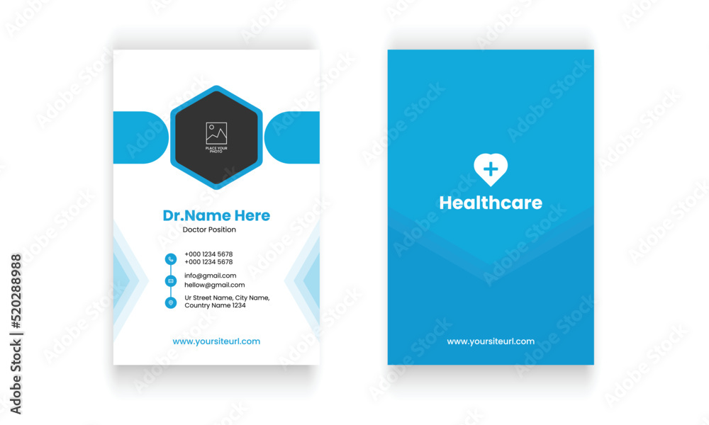 Doctor visiting card design templates Stock Vector | Adobe Stock