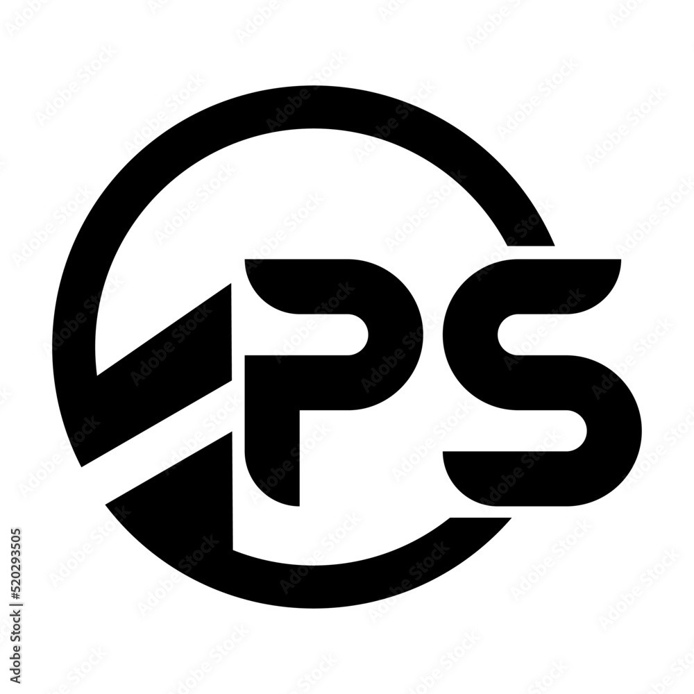 PS letter logo design on Black background. Initial Monogram Letter PS ...