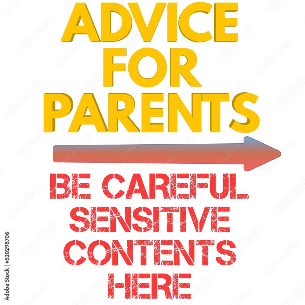 Warning sign for explicit contents. Parental control sign or icon ...
