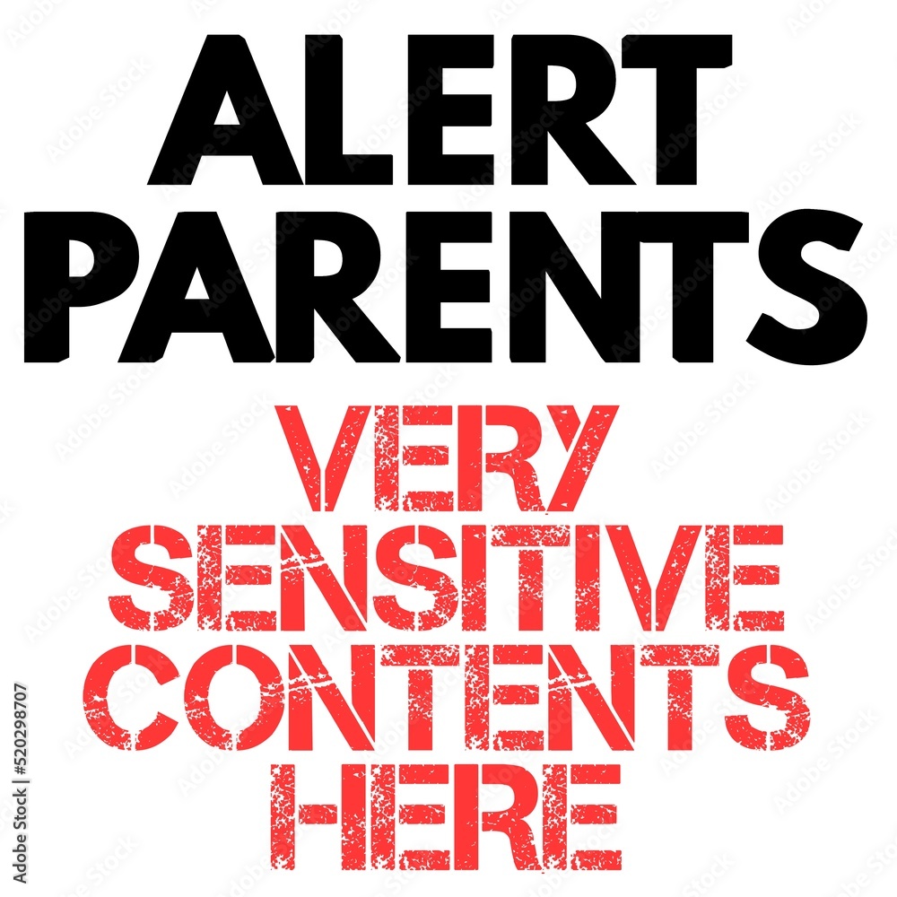 Warning sign for explicit contents. Parental control sign or icon ...