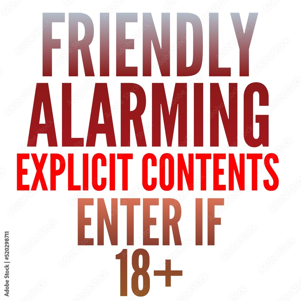 Parental control sign or icon concept typography. Prohibited contents ...