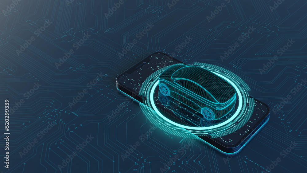Electric Vehicle with Self-Driving. Future Car Software Technology ... Electric Vehicle with Self-Driving. Future Car Software Technology ...