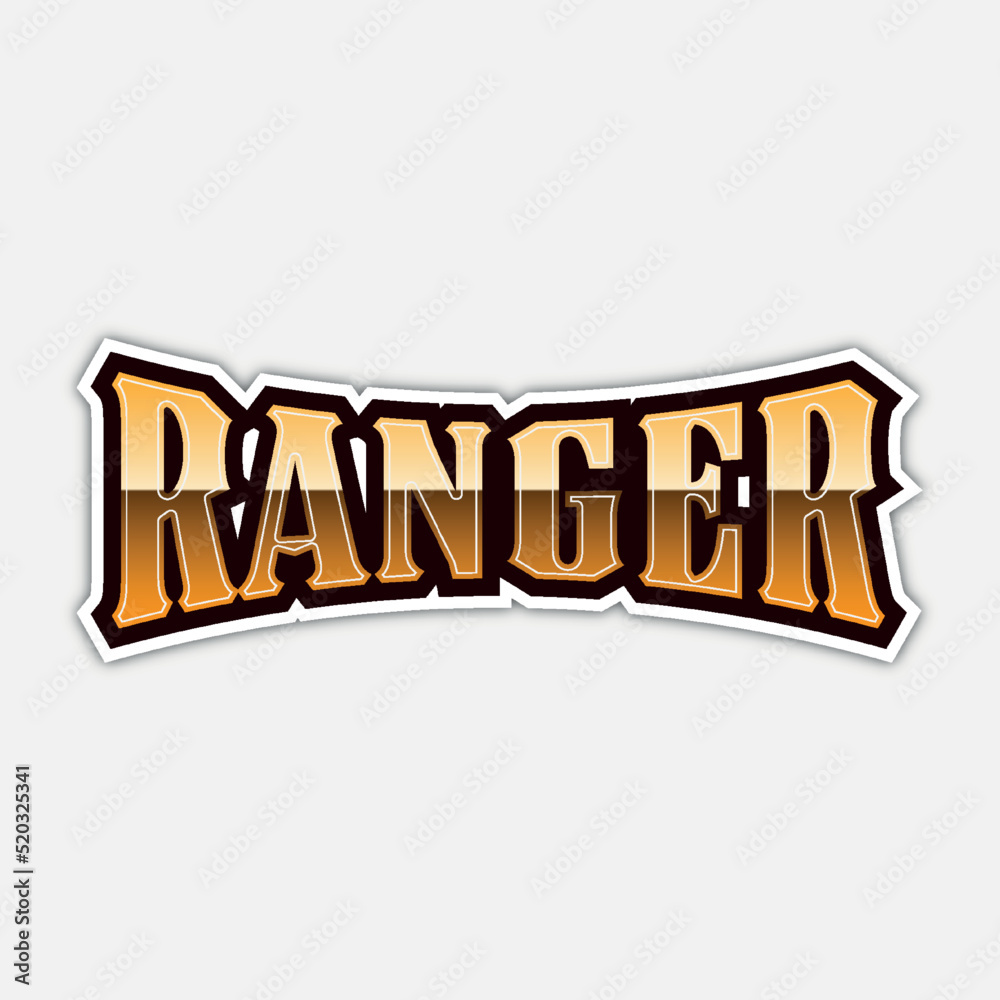 ranger sticker text effect with modern and simple style, usable for ...
