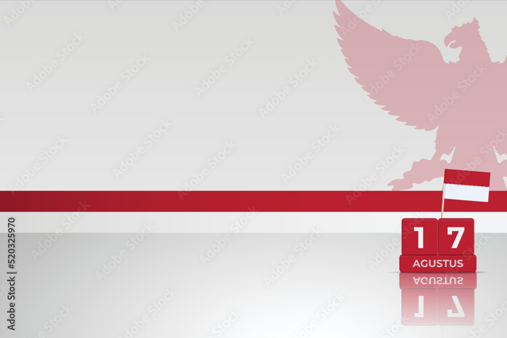 Vetor de 17 Agustus Indonesia Independence Day simple White Background ...