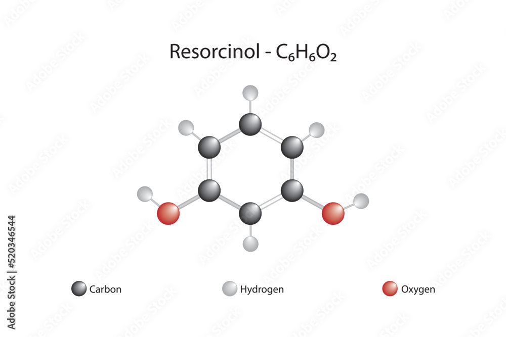 Molecular formula and chemical structure of resorcinol Stock Vector ... Molecular formula and chemical structure of resorcinol Stock Vector ...