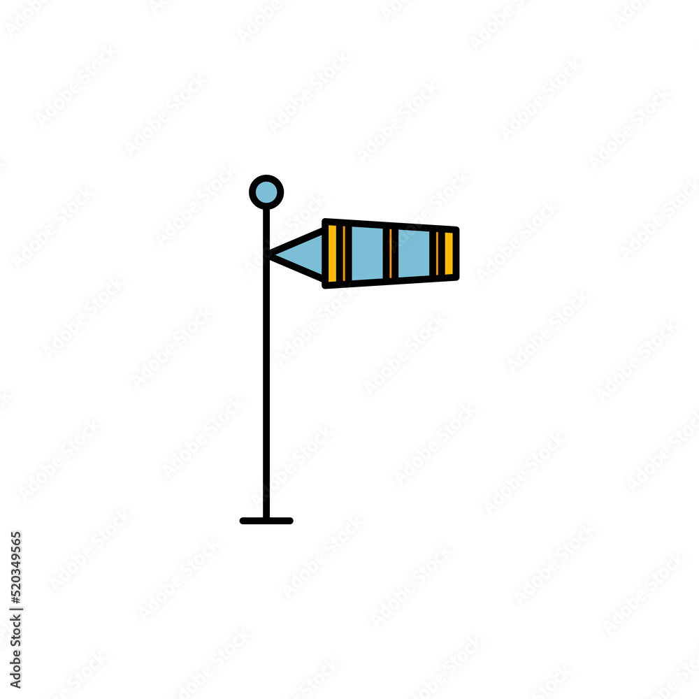 windsock, winter, sport outline icon. Element of winter sport ...