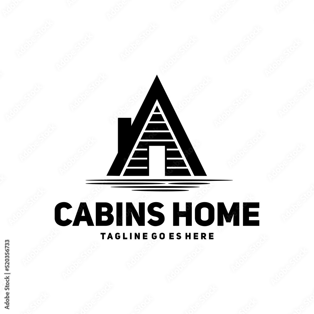 wood cabins design creative idea vector design inspiration Stock Vector ...