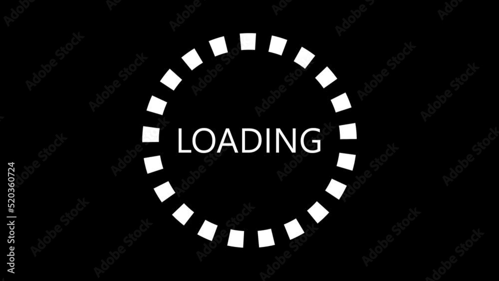 Vidéo Stock Loading circle icon looped animation on black background ...