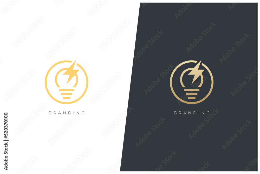 Light Power Energy Industrial Vector Logo Concept Stock Vector | Adobe ...