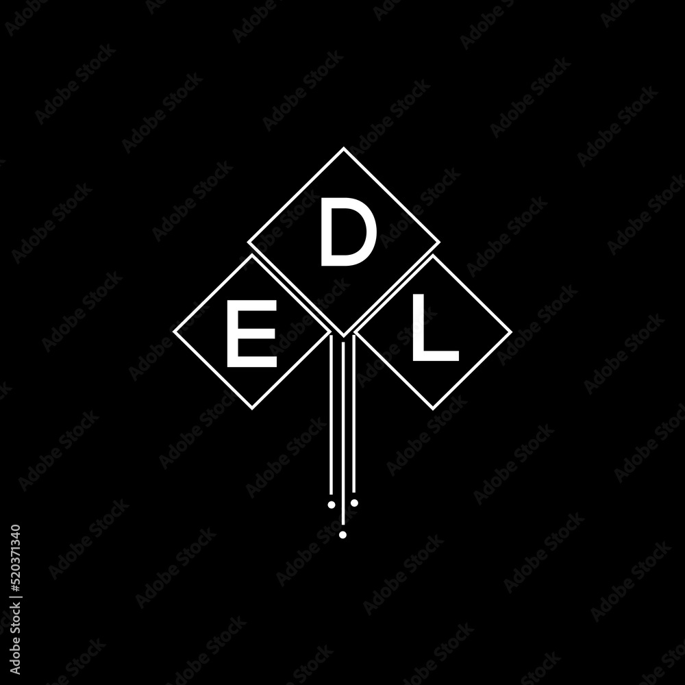 EDL letter logo design with white background in illustrator, EDL vector ...