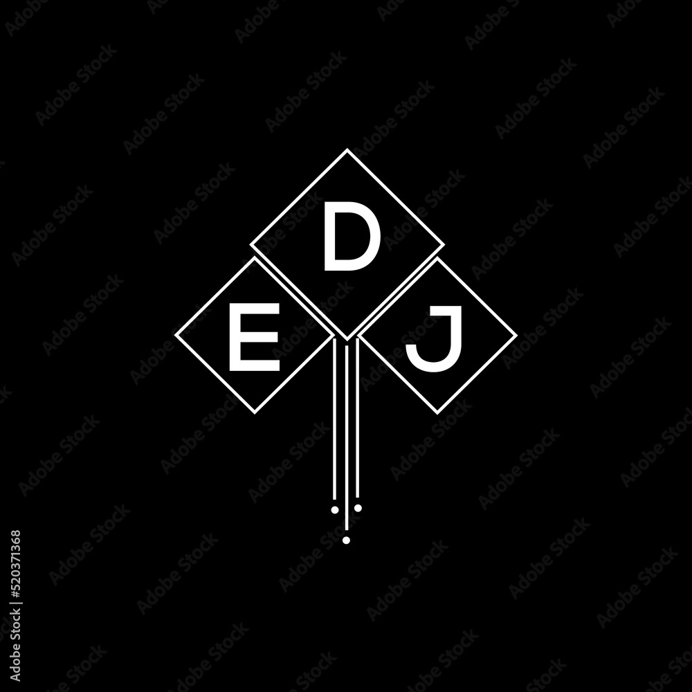 EDJ letter logo design with white background in illustrator, EDJ vector ...
