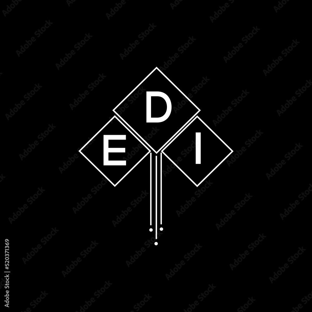 EDI letter logo design with white background in illustrator, EDI vector ...