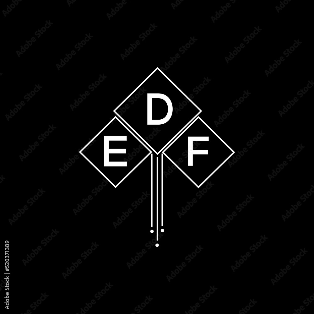 EDF letter logo design with white background in illustrator, EDF vector ...