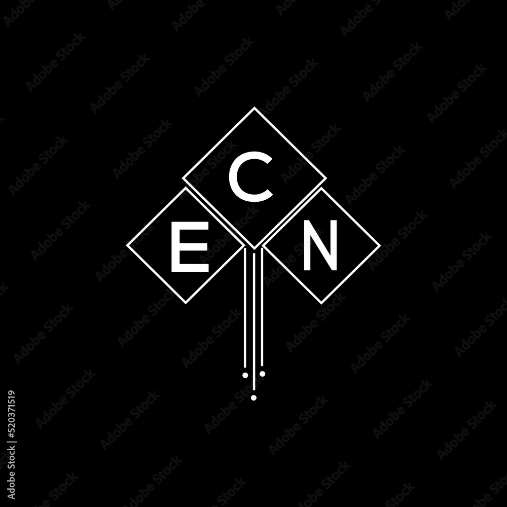 ECN letter logo design with white background in illustrator, ECN vector ...