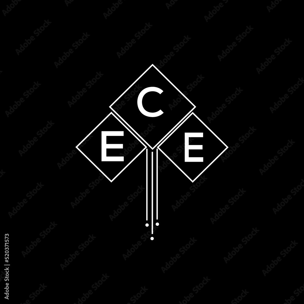 ECE letter logo design with white background in illustrator, ECE vector ...
