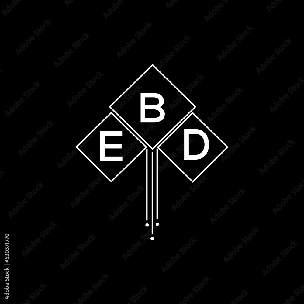 EBD letter logo design with white background in illustrator, EBD vector ...