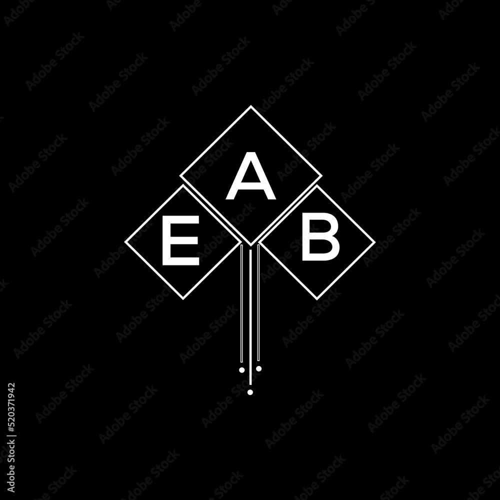 EAB letter logo design with white background in illustrator, EAB vector ...