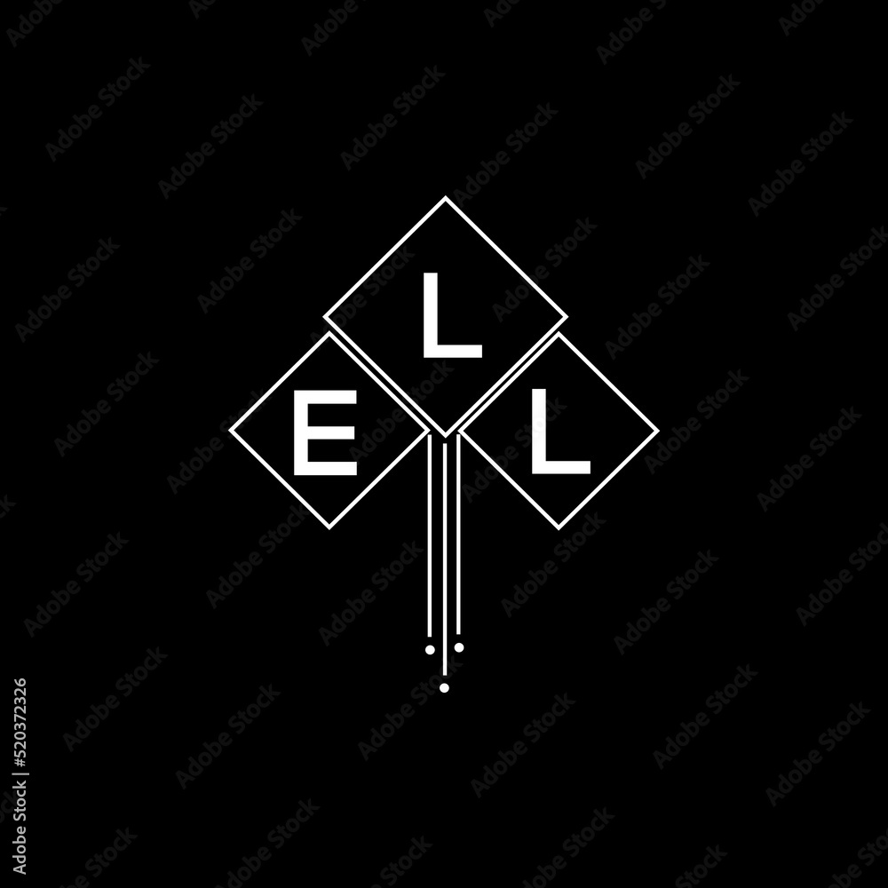 ELL letter logo design with white background in illustrator, ELL vector ...
