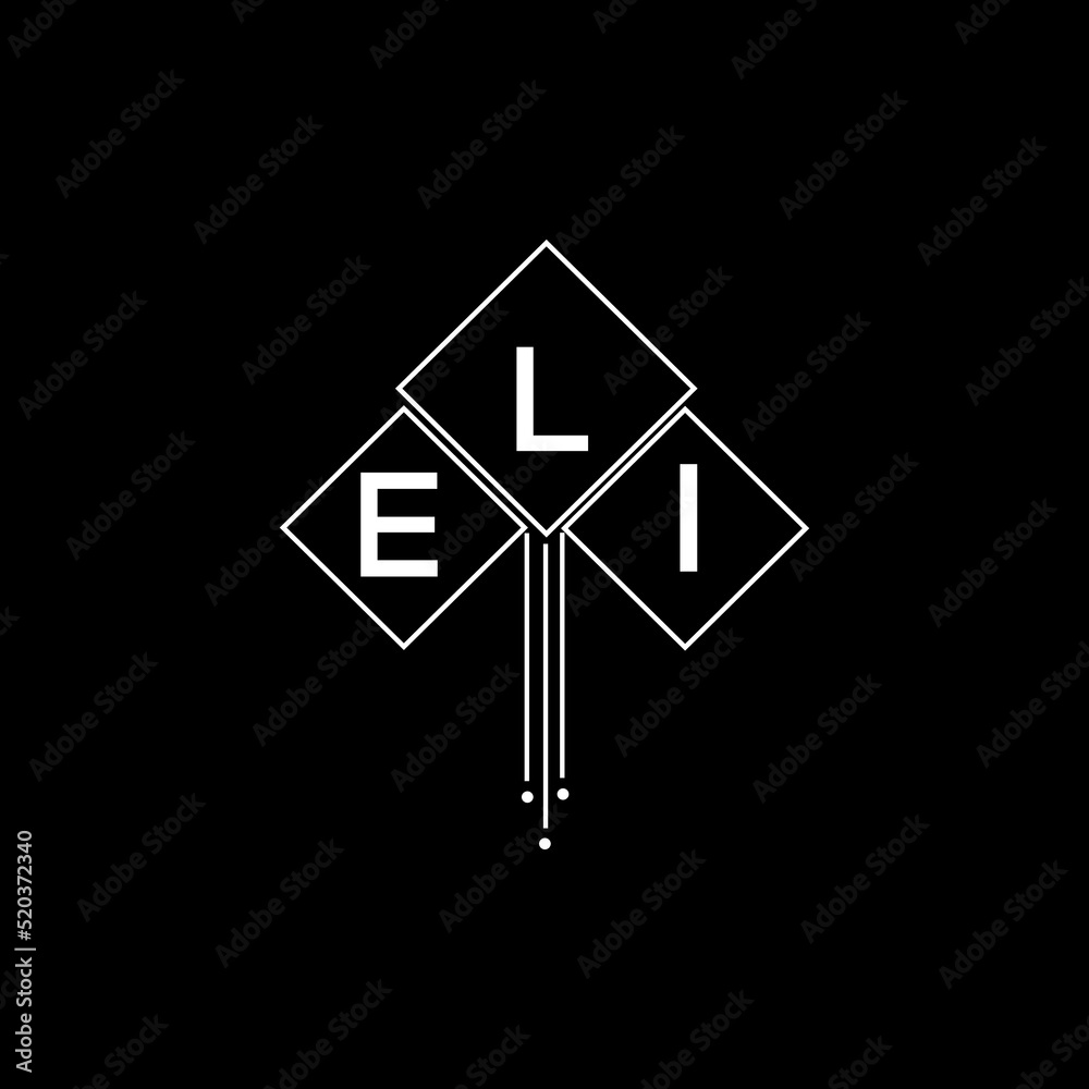 ELI letter logo design with white background in illustrator, ELI vector ...