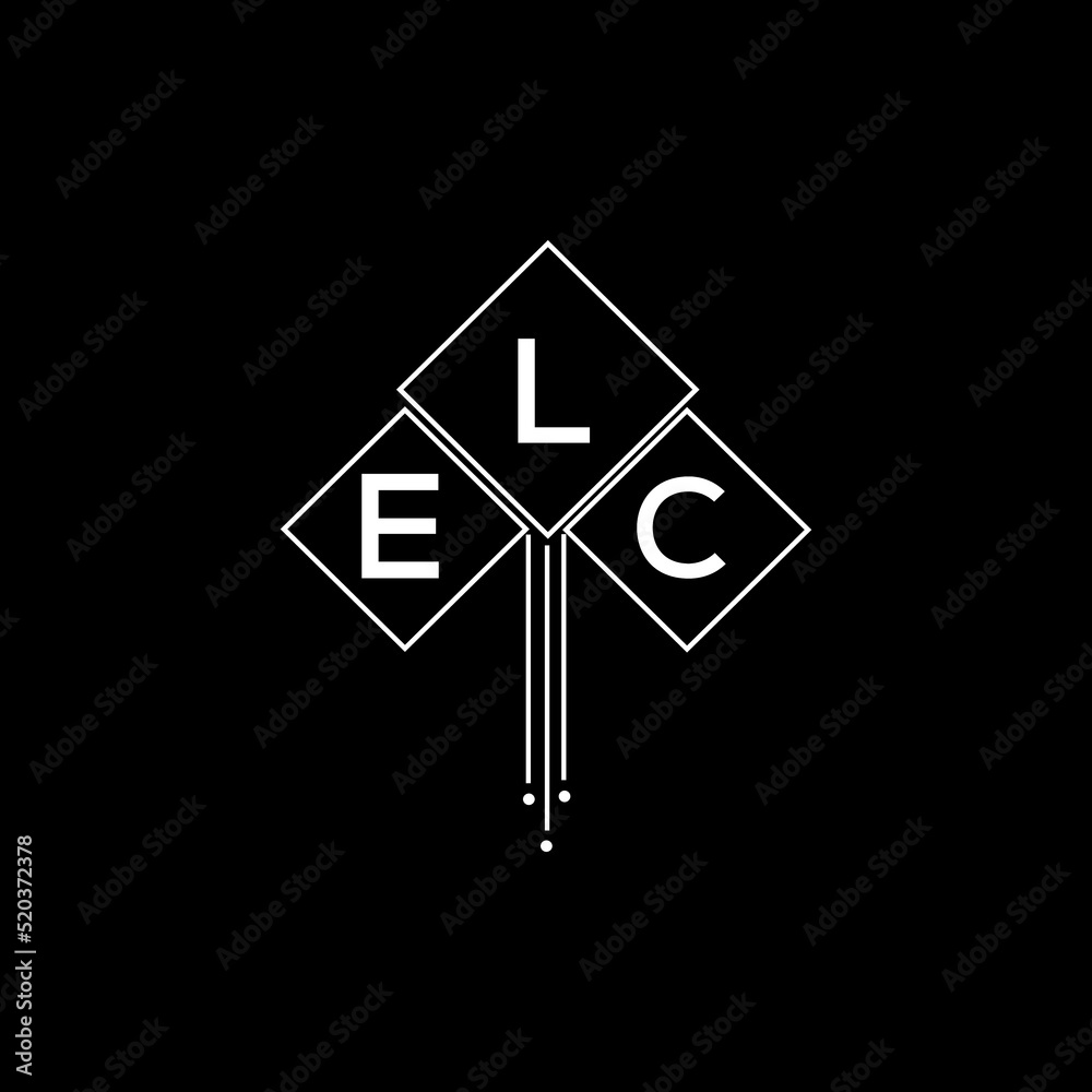ELC letter logo design with white background in illustrator, ELC vector ...