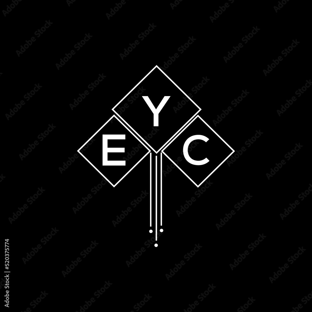 EYC letter logo design with white background in illustrator, EYC vector ...