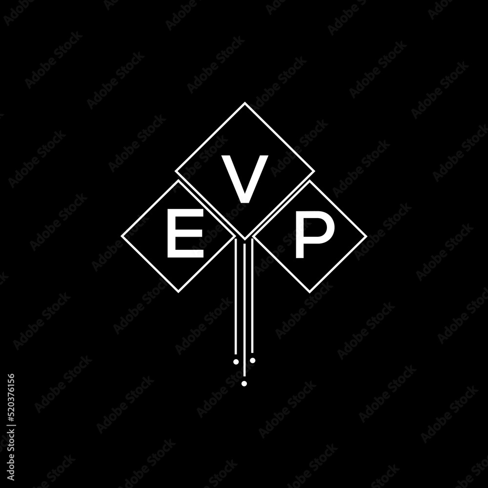 EVP letter logo design with white background in illustrator, EVP vector ...