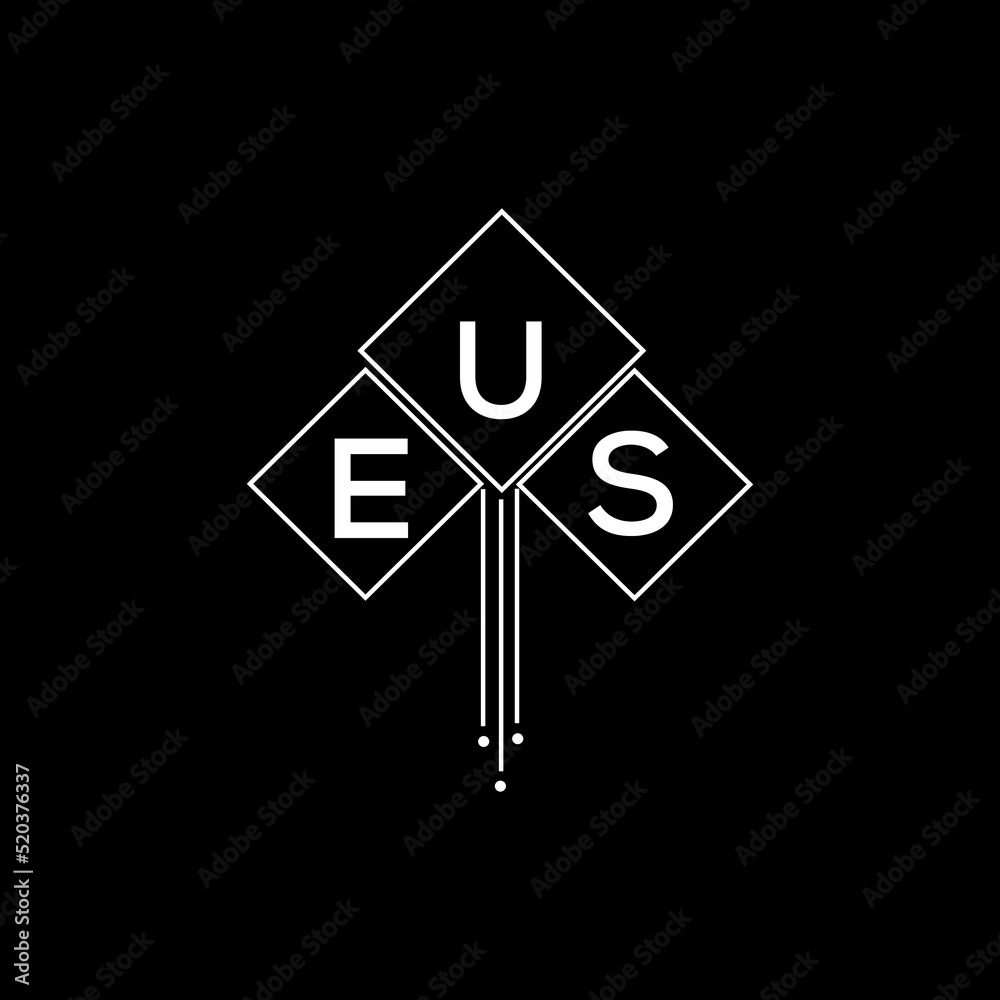 EUS letter logo design with white background in illustrator, EUS vector ...