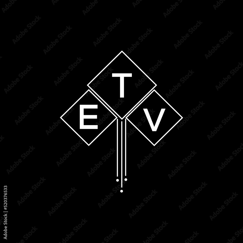 ETV letter logo design with white background in illustrator, ETV vector ...
