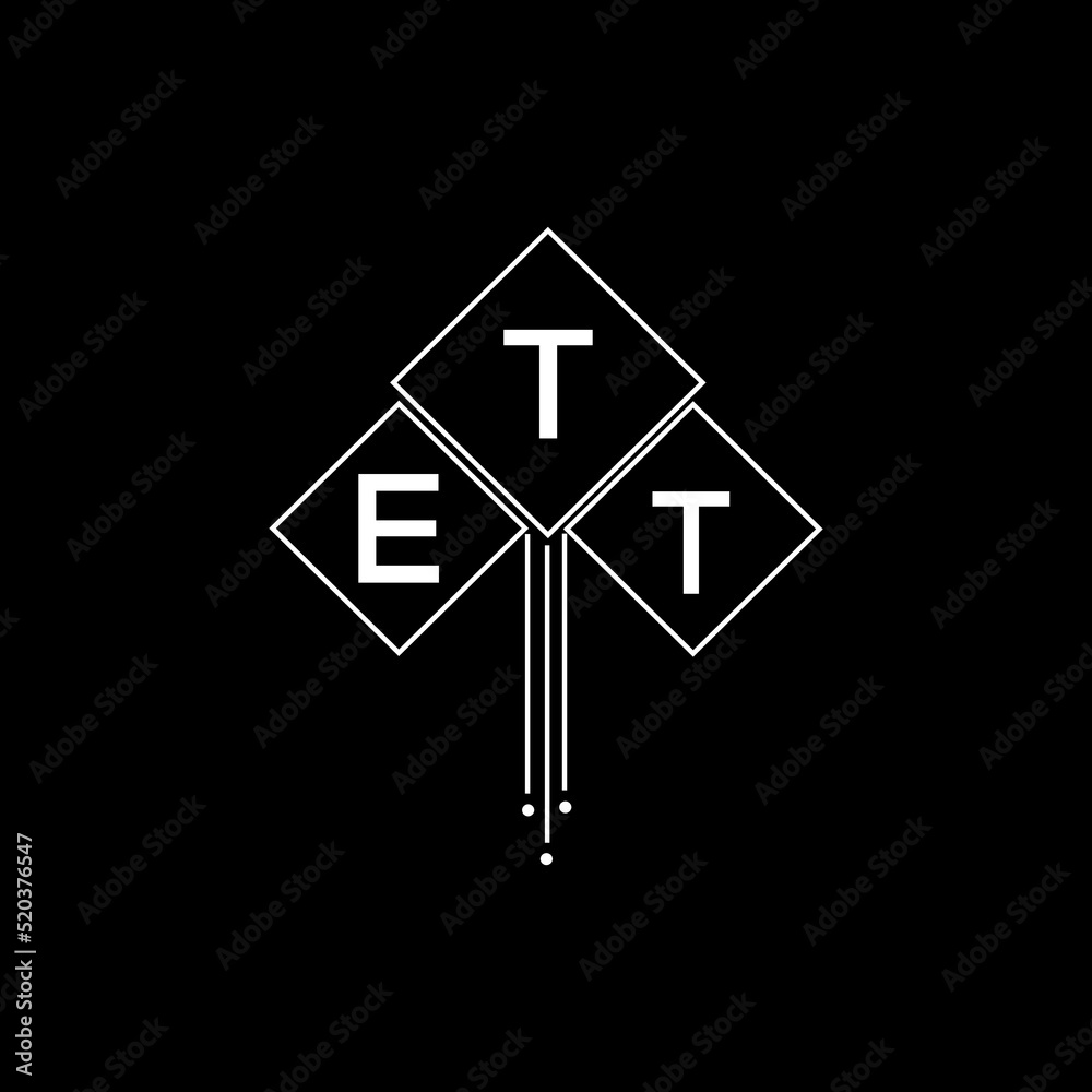 ETT letter logo design with white background in illustrator, ETT vector ...