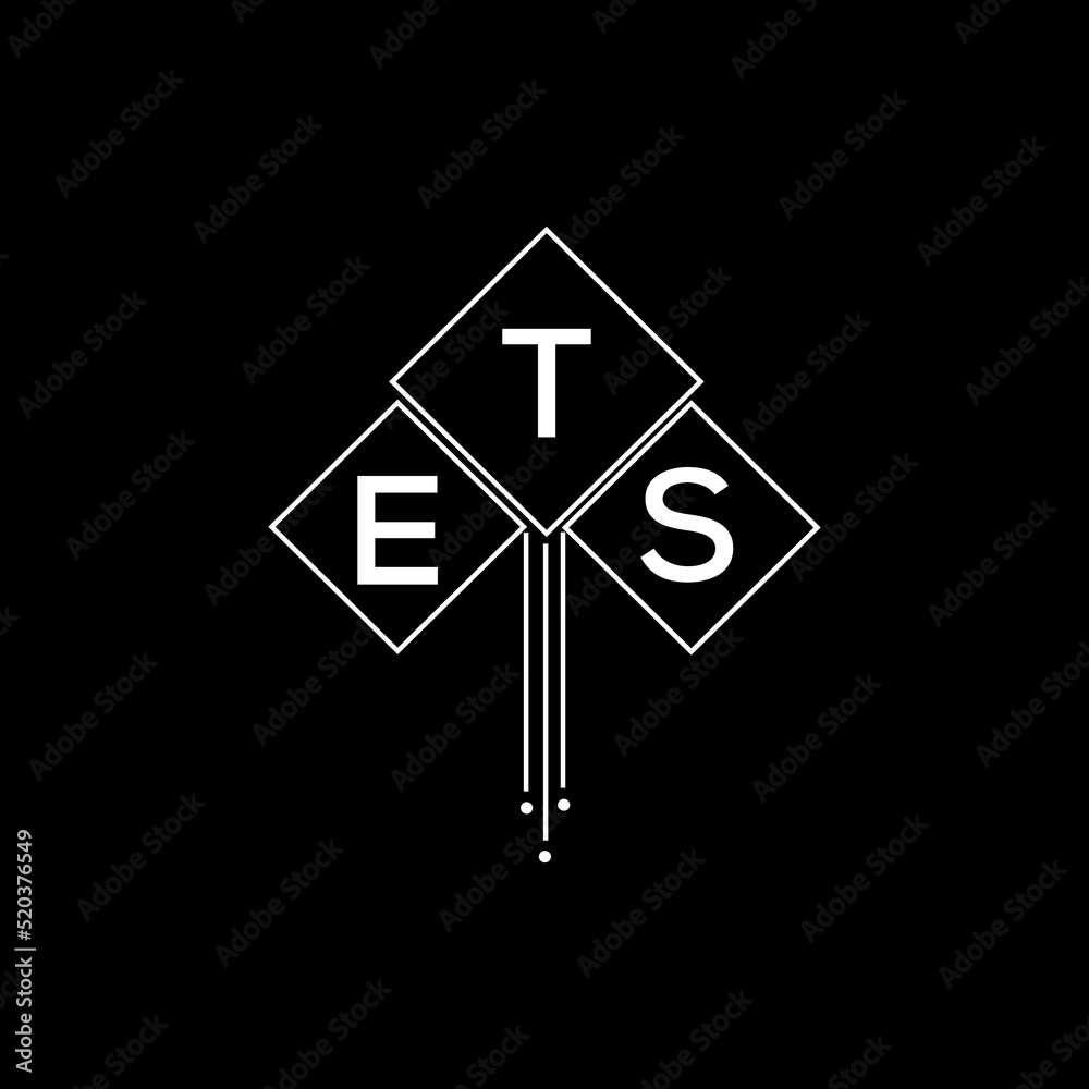 ETS letter logo design with white background in illustrator, ETS vector ...