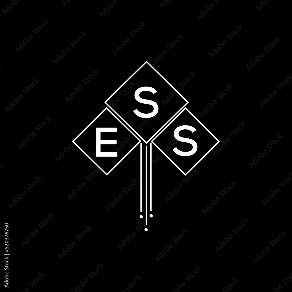 ESS letter logo design with white background in illustrator, ESS vector ...