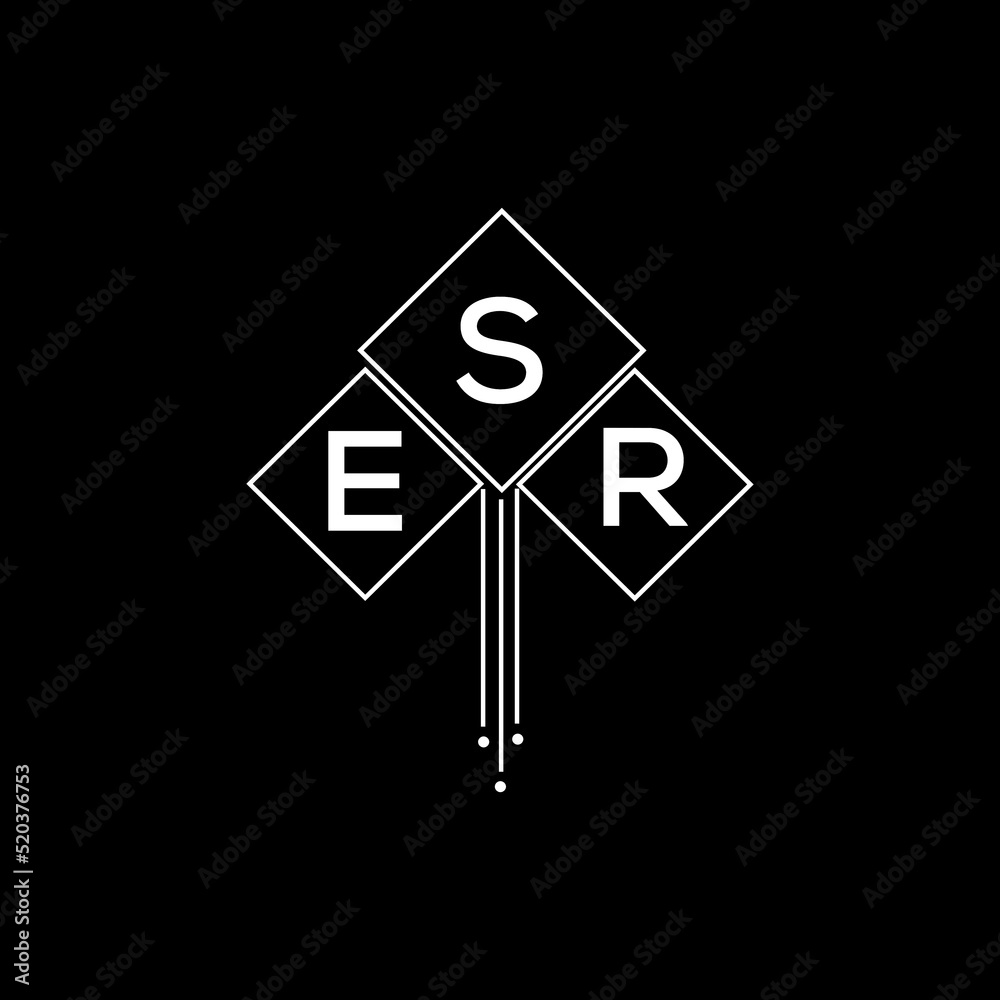 ESR letter logo design with white background in illustrator, ESR vector ...