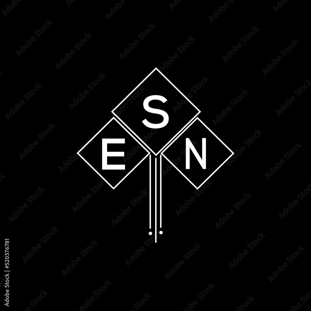 ESN letter logo design with white background in illustrator, ESN vector ...