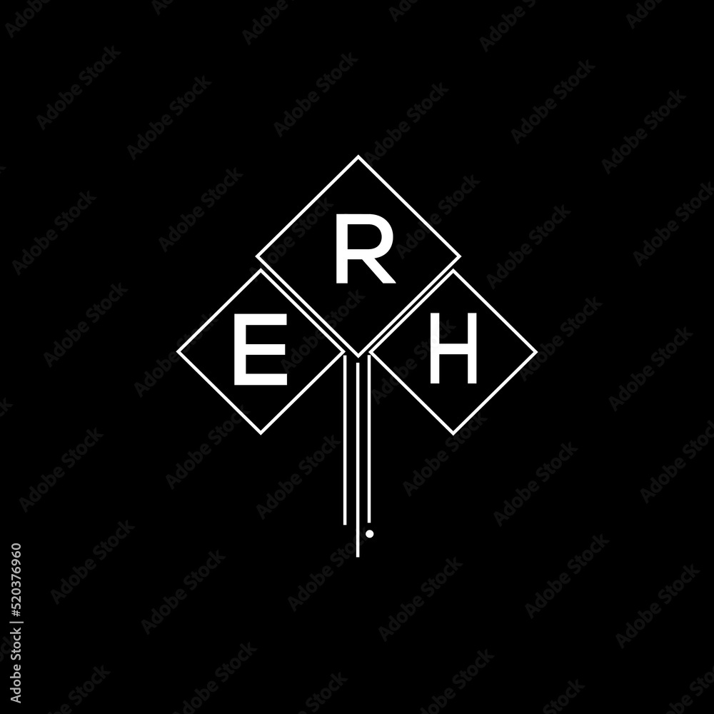 Vecteur Stock ERH letter logo design with white background in ...