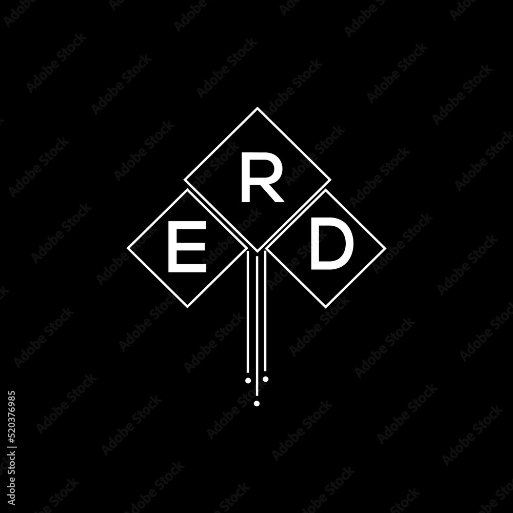 Vetor de ERD letter logo design with white background in illustrator ...