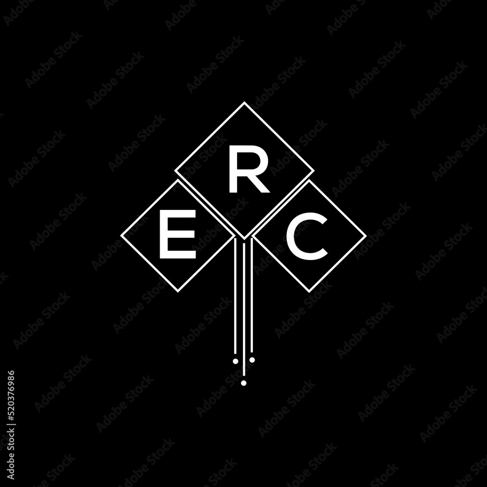 ERC letter logo design with white background in illustrator, ERC vector ...