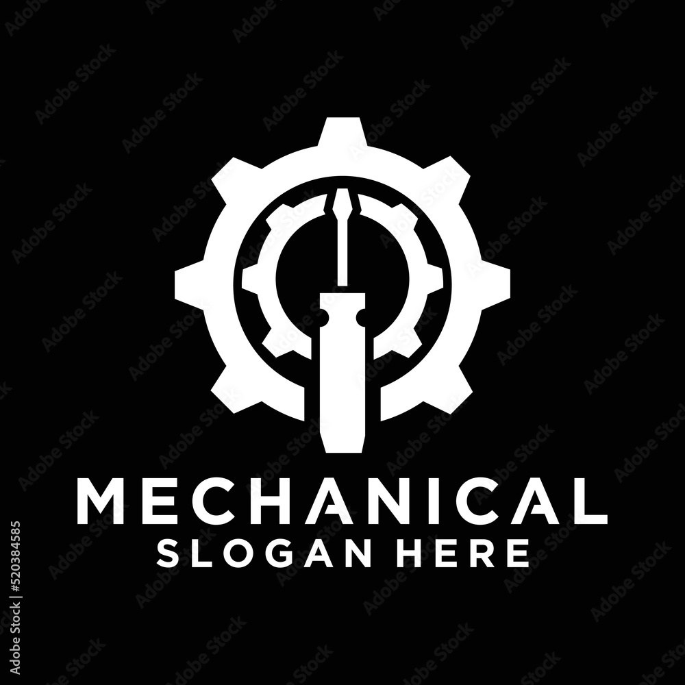 Mechanic logo vehicle and industrial engine repair logo design ...