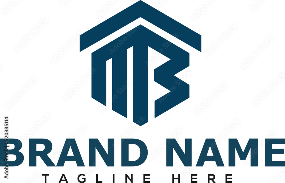 Logo design letter MB . Elegant modern. Vector template. Stock Vector ...