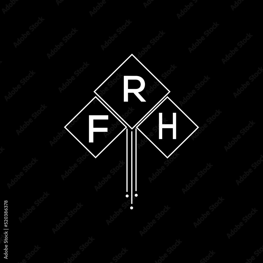 FRH letter logo design with white background in illustrator, FRH vector ...