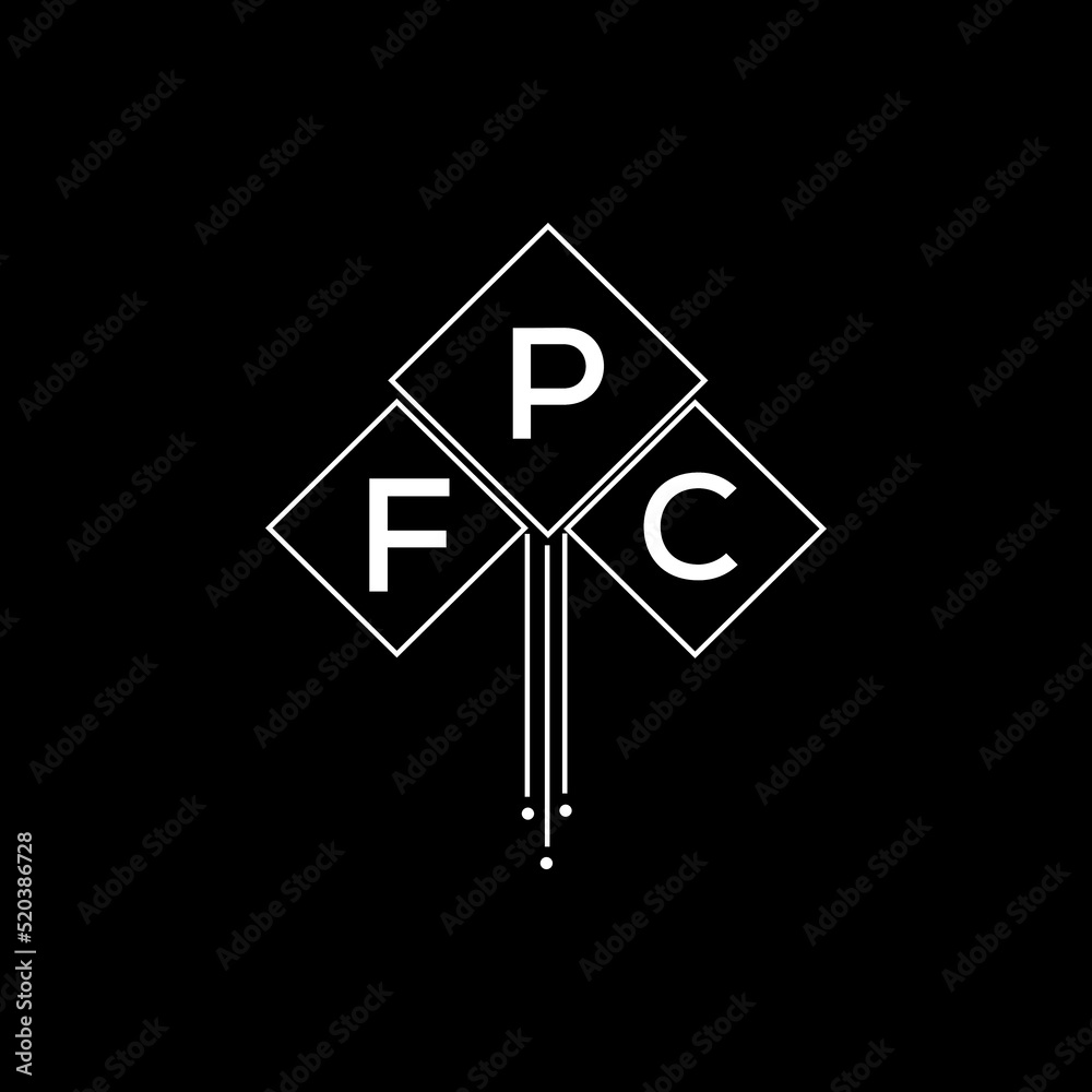 FPC letter logo design with white background in illustrator, FPC vector ...