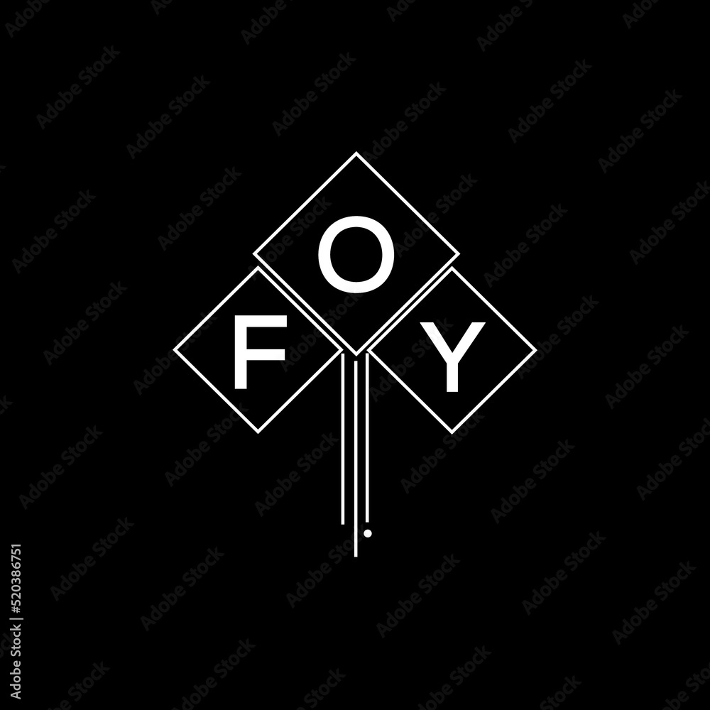 Vecteur Stock FOY letter logo design with white background in ...