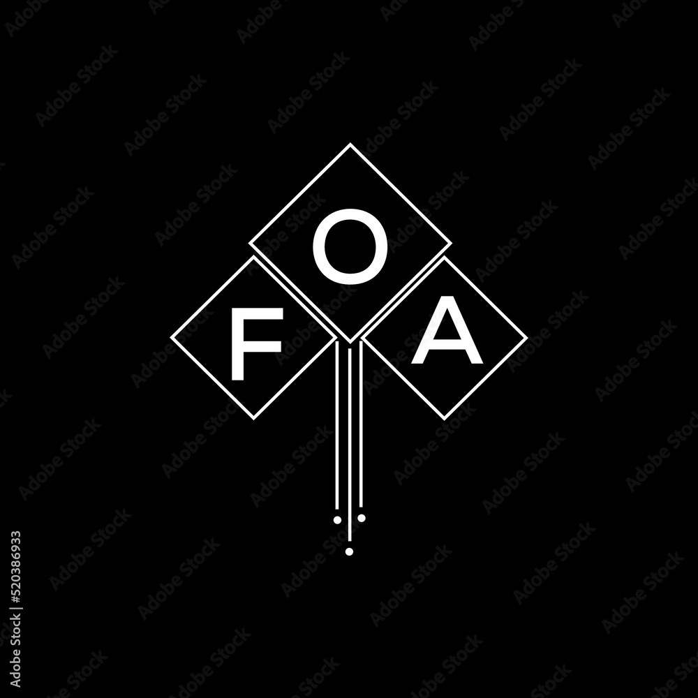 FOA letter logo design with white background in illustrator, FOA vector ...