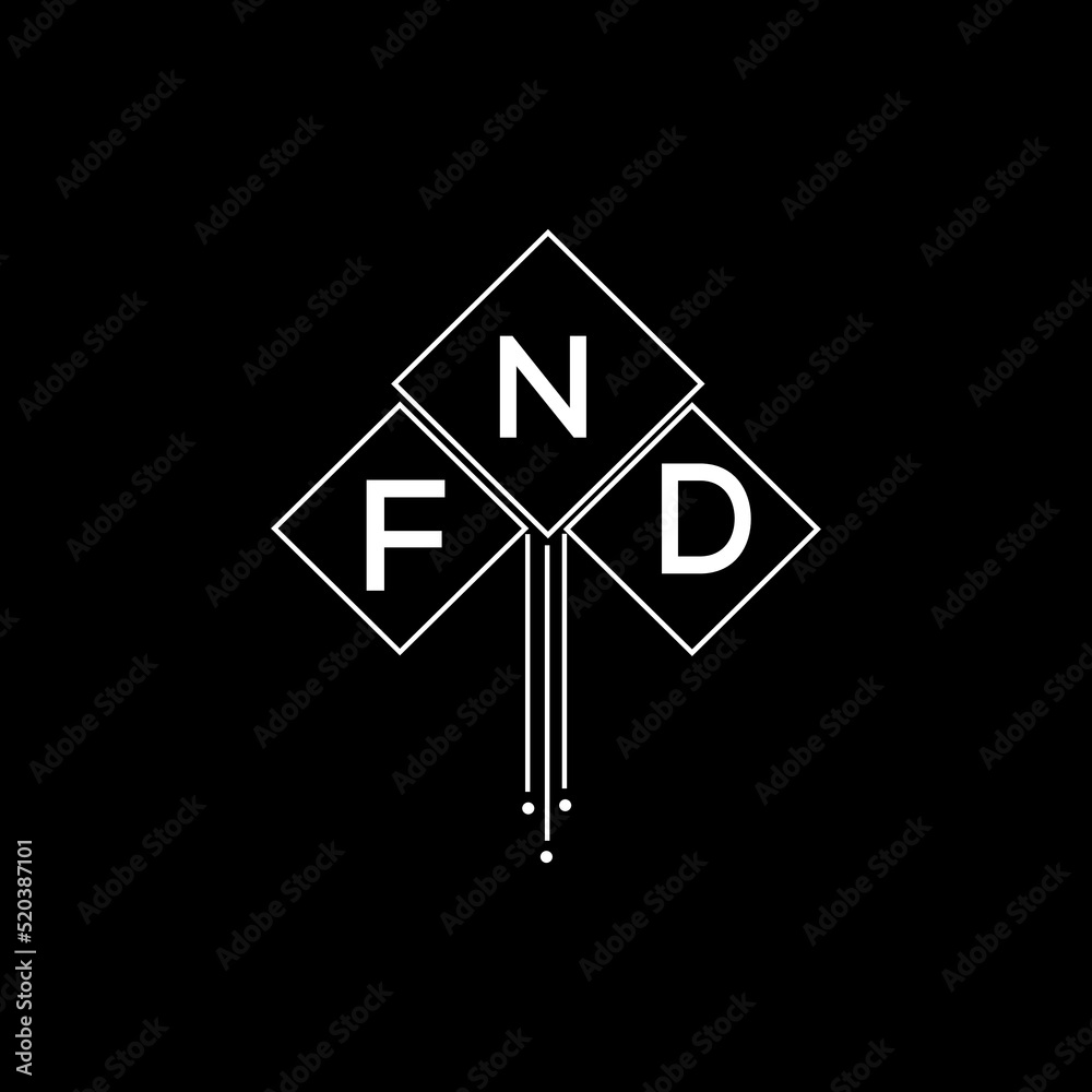 FND letter logo design with white background in illustrator, FND vector ...