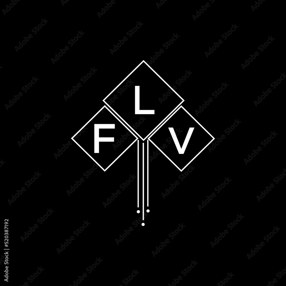 Vecteur Stock FLV letter logo design with white background in ...